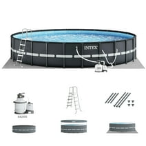 Intex 15' x 48" Metal Frame Above Ground Pool with Filter Pump ...