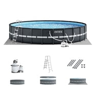 "Intex Ultra Frame Above Ground Pool Set, 18'x52"" with Sand Filter ...