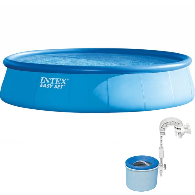 Intex 26175EH Easy Set Inflatable Pool (18' x 48") Bundle with Intex ...