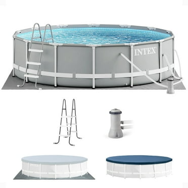 Prism Frame Above Ground Swimming Pool with Pump - Walmart.com