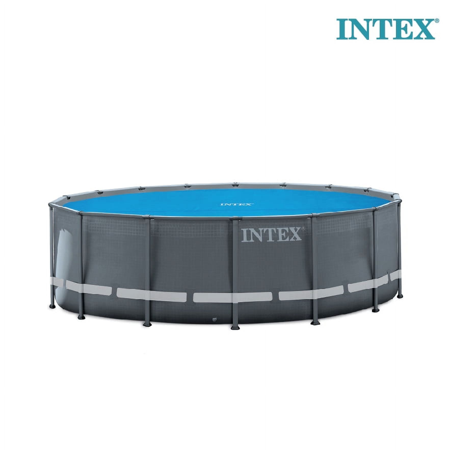 Open Box Intex 28014E 16 Ft Above Ground Pool Solar Cover with Carry ...