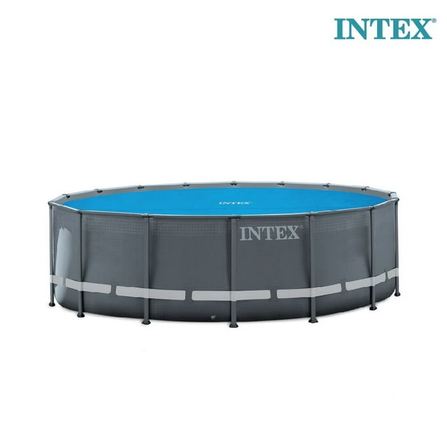 Open Box Intex 28014E 16 Ft Above Ground Pool Solar Cover with Carry ...