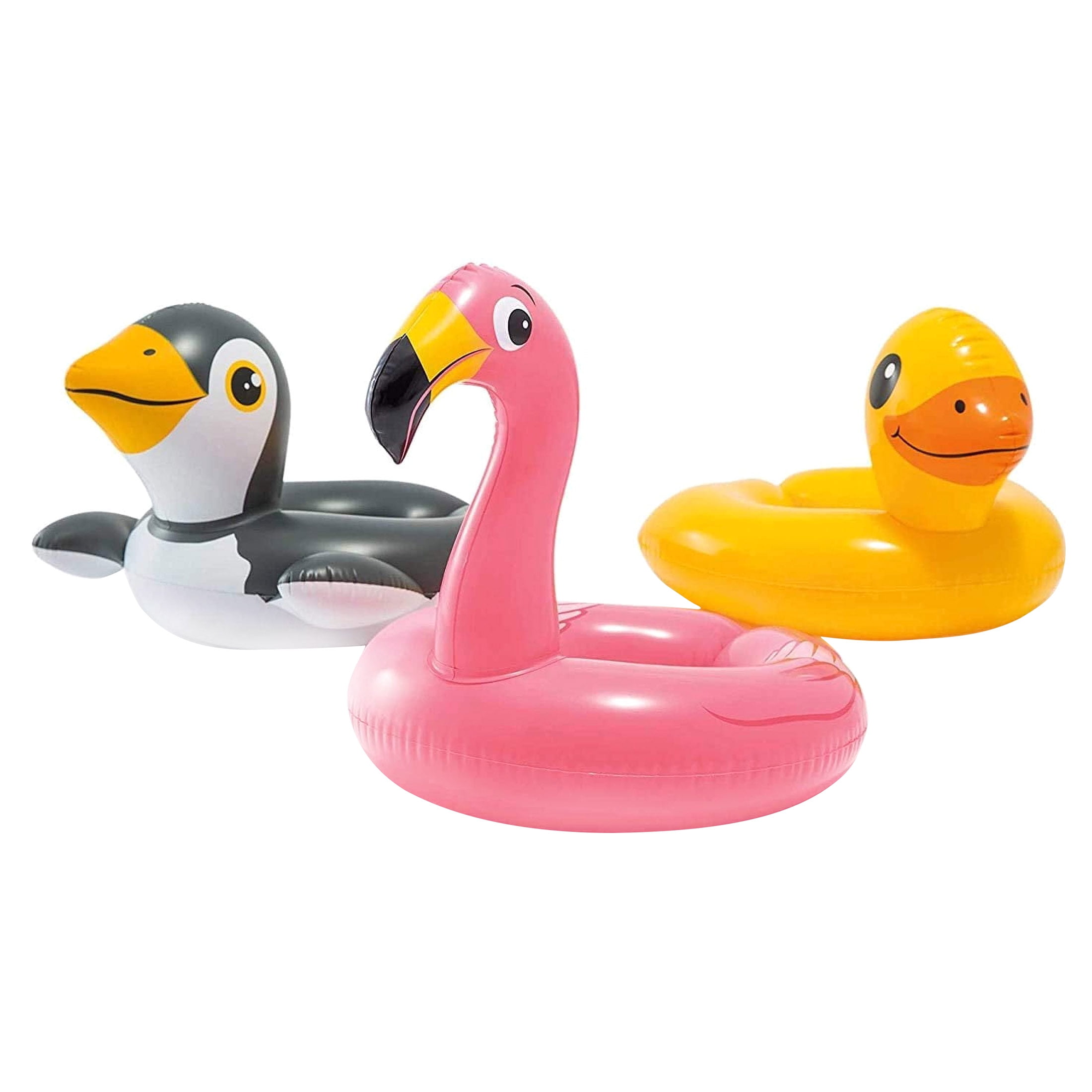 Intex, 3 Pack- Animal Head Split Ring Pool Floats Bundle Includes Bee ...