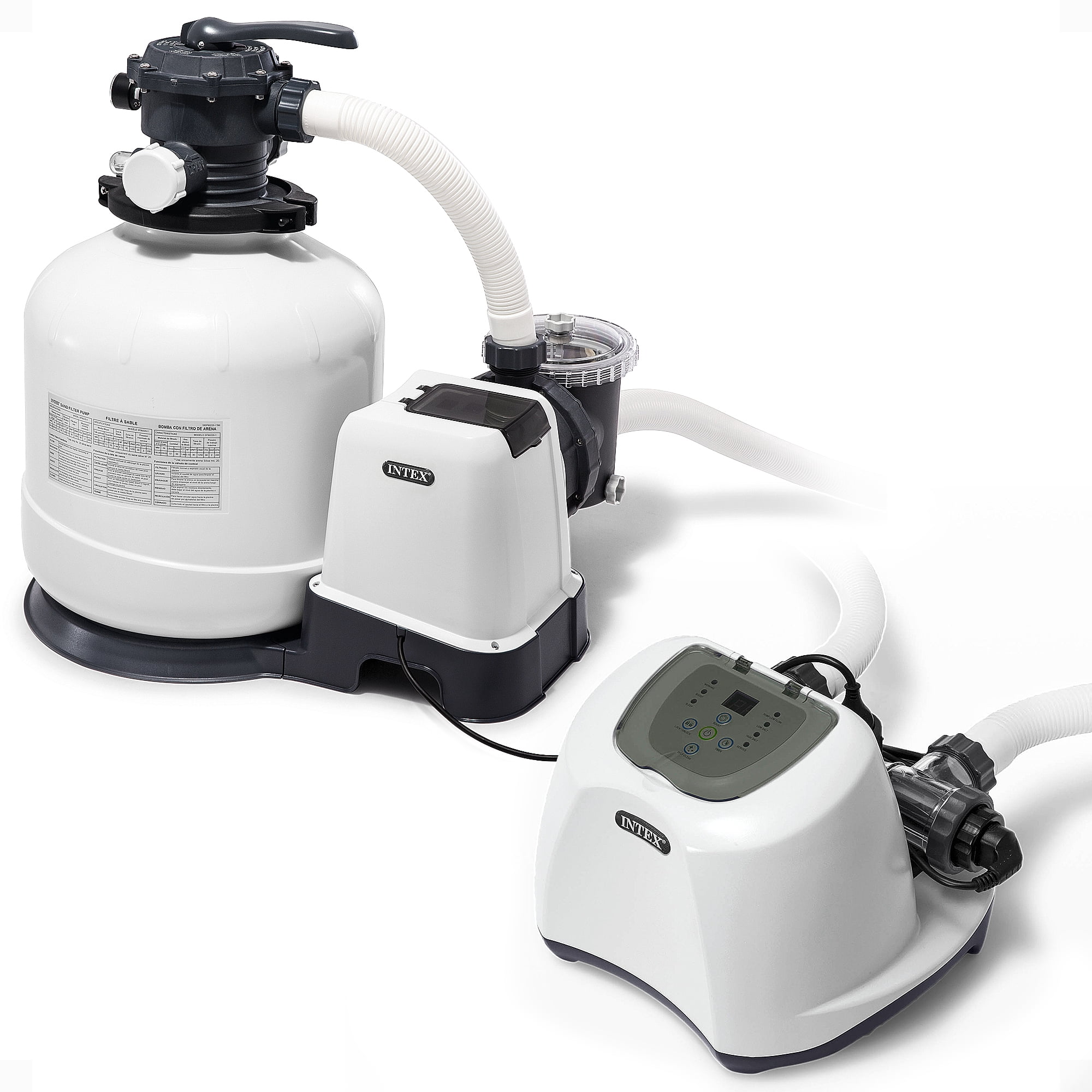 Intex, Above Ground Pool Pump, 3000 GPH Sand Filter Saltwater System ...