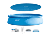 Intex 18ft x 48in Easy Set Inflatable Swimming Round Pool with Filter ...