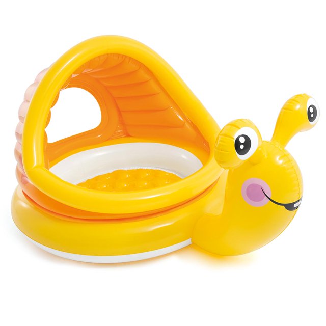 "Intex 57 x 40"" Toddler Swimming Lazy Snail Baby Pool, Inflatable ...
