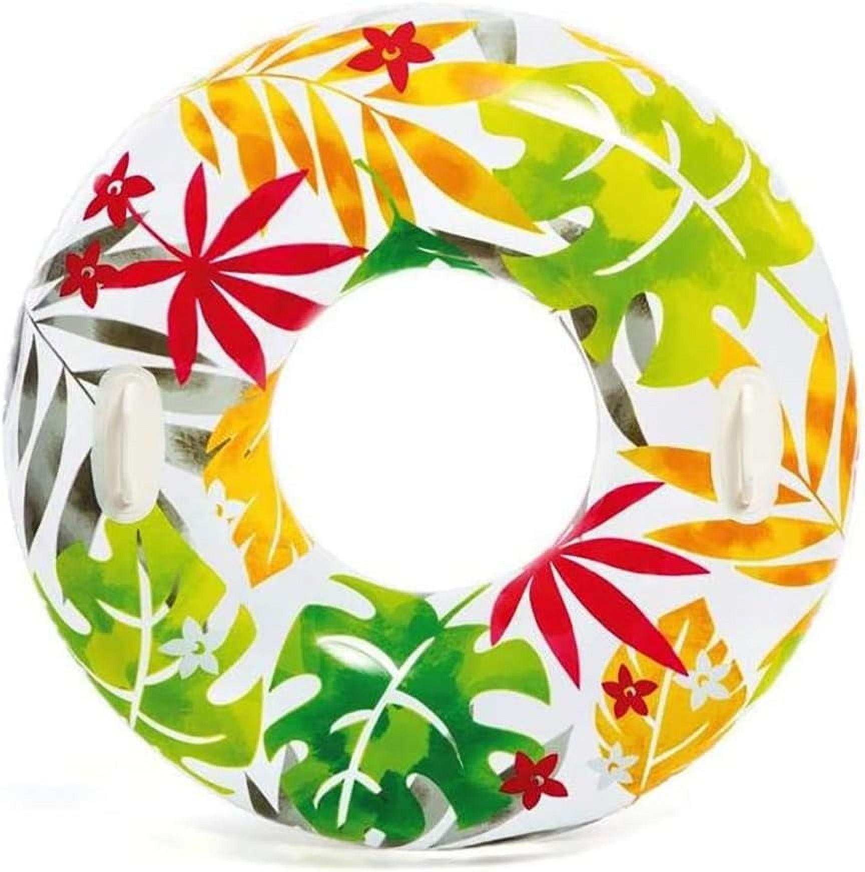 Intex 58263EP Lush Tropical Color Inflatable Tube Raft - Colors May ...