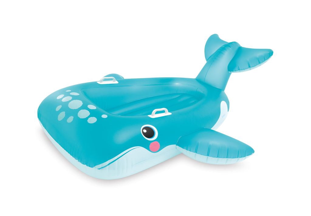 Intex 66" x 55" Blue Whale Ride-On Pool Float With Handles, Age 3+, Max ...