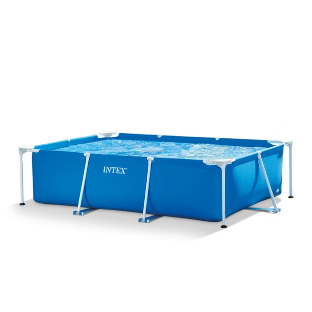 Intex 86" x 23" Rectangular Frame Above Ground Outdoor Splash Swimming ...