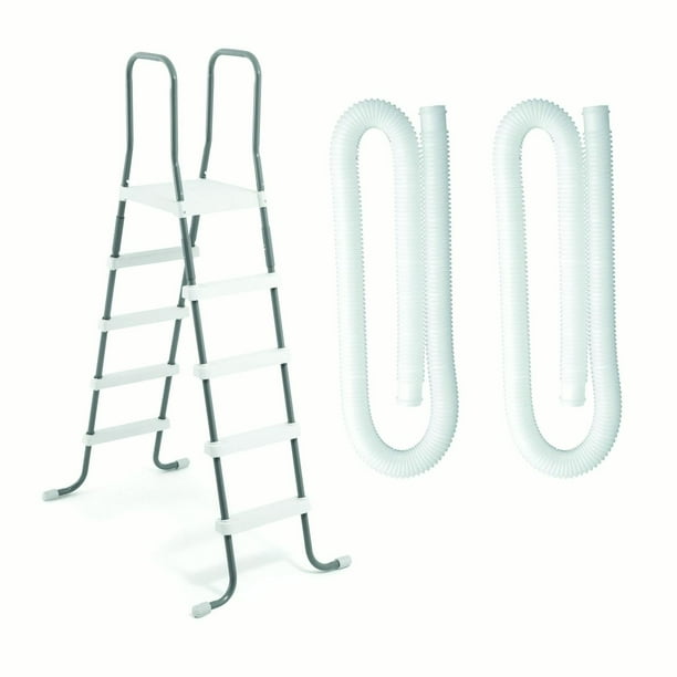 Intex Above Ground Swimming Pool Ladder & 2 Intex 1.25 In. Dia ...
