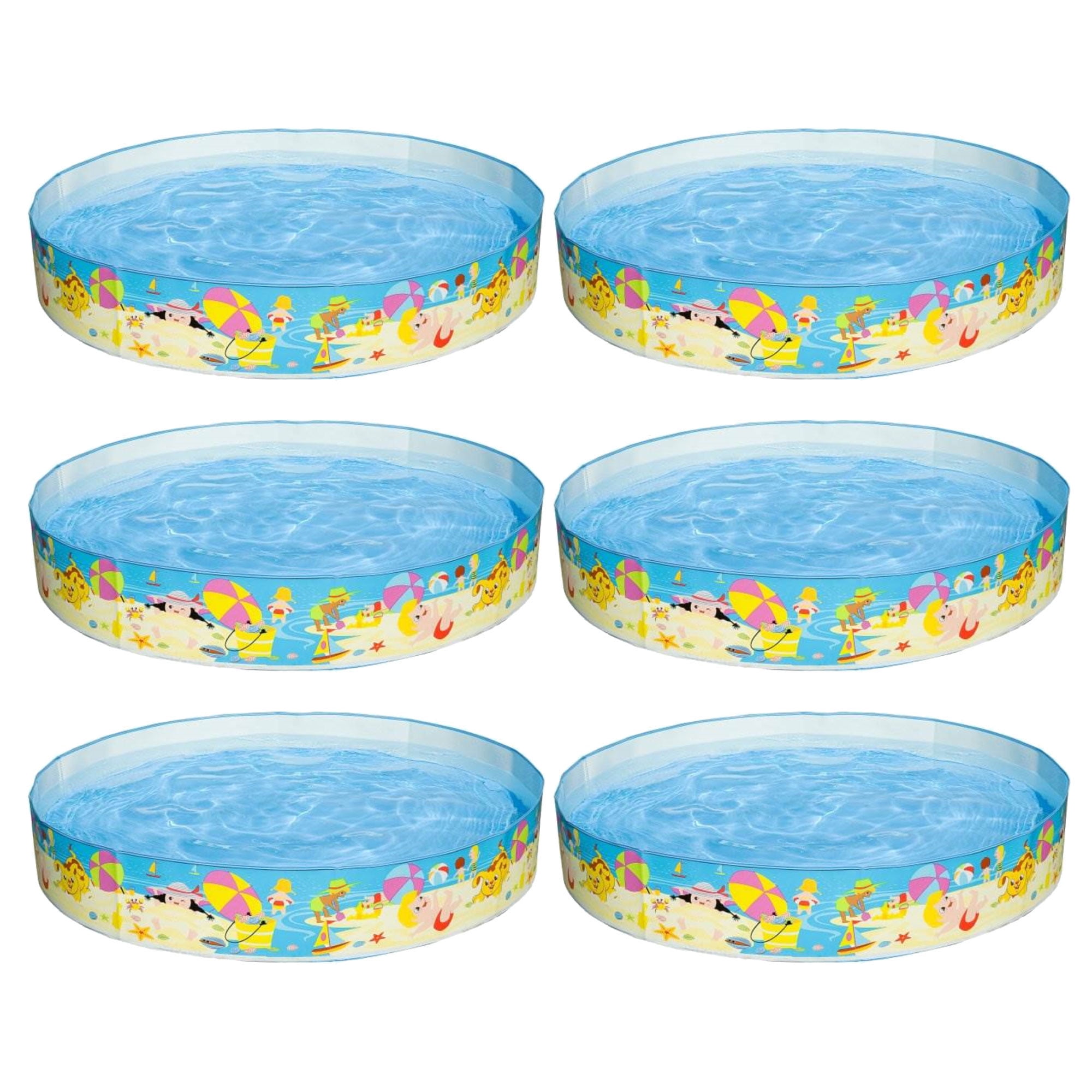 Intex Beach Days Snapset Instant Kids Childrens Swimming Pool (6 Pack ...
