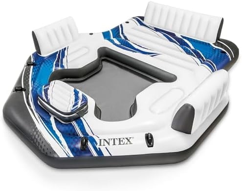 Intex Blue Tropic Inflatable 5 Person Raft or Swimming Pool Island ...