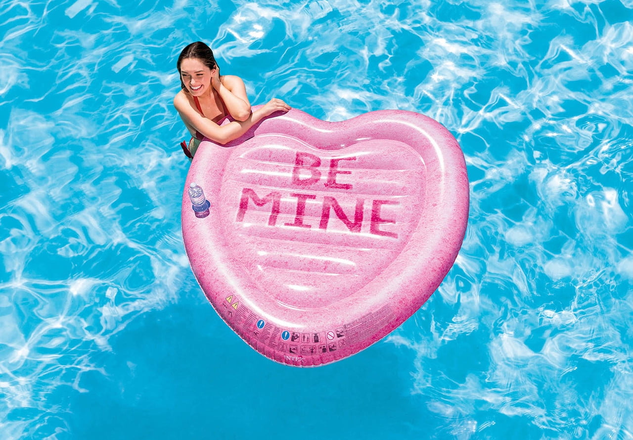 Intex Candy Heart Inflatable Pool Island Float - Walmart.com