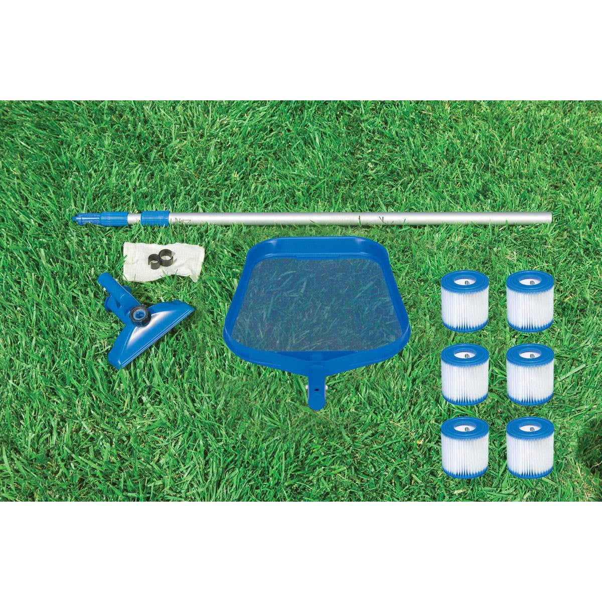 Intex Cleaning Maintenance Swimming Pool Kit with Vacuum, Pole, and ...