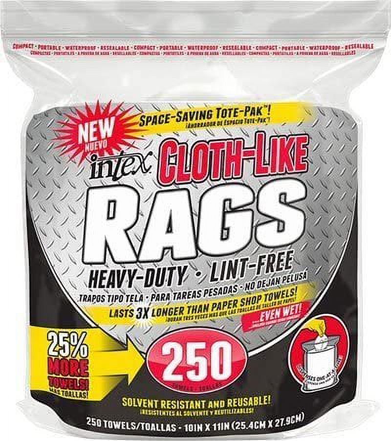 Intex Cloth-Like Rags, 250 count, 6 per case - Walmart.com