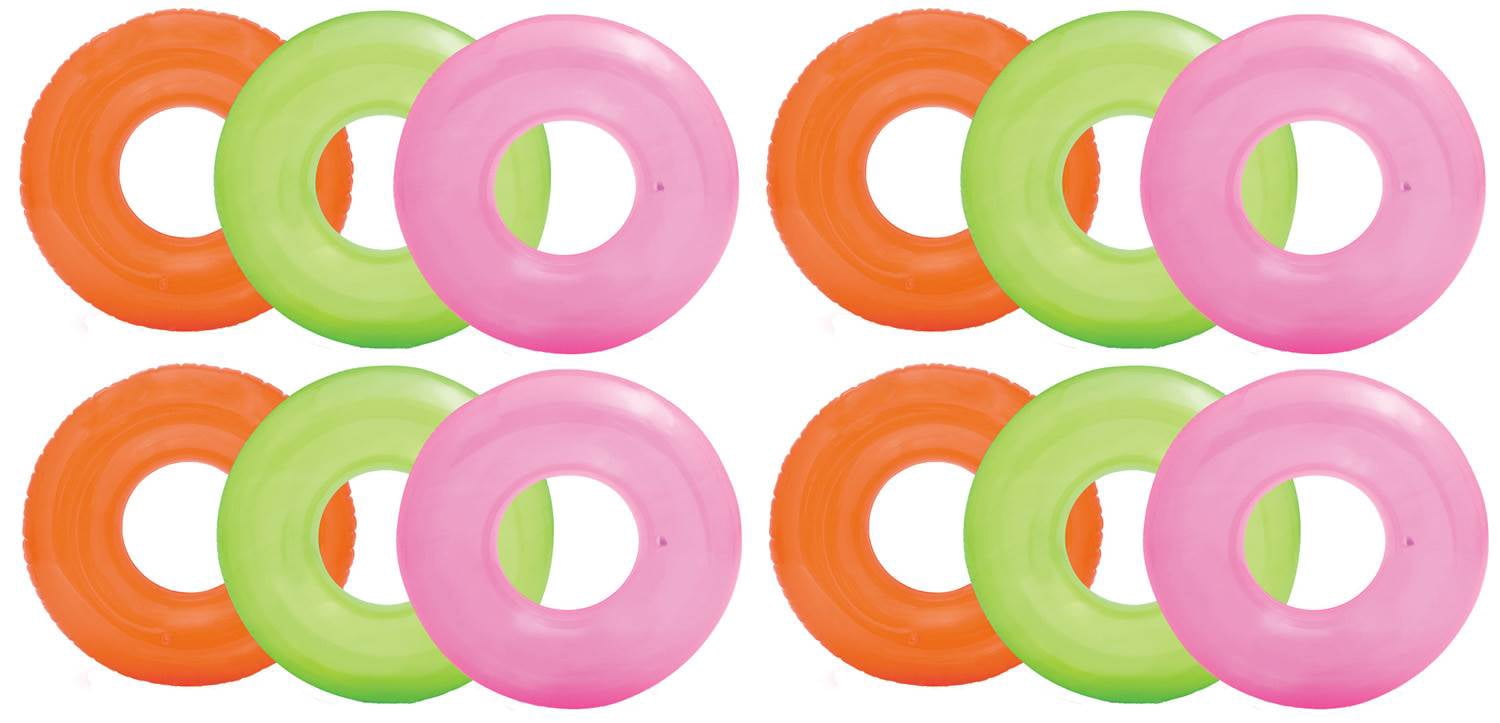 Intex Large Floats Colorful Transparent Inflatable Swimming Pool Tube ...