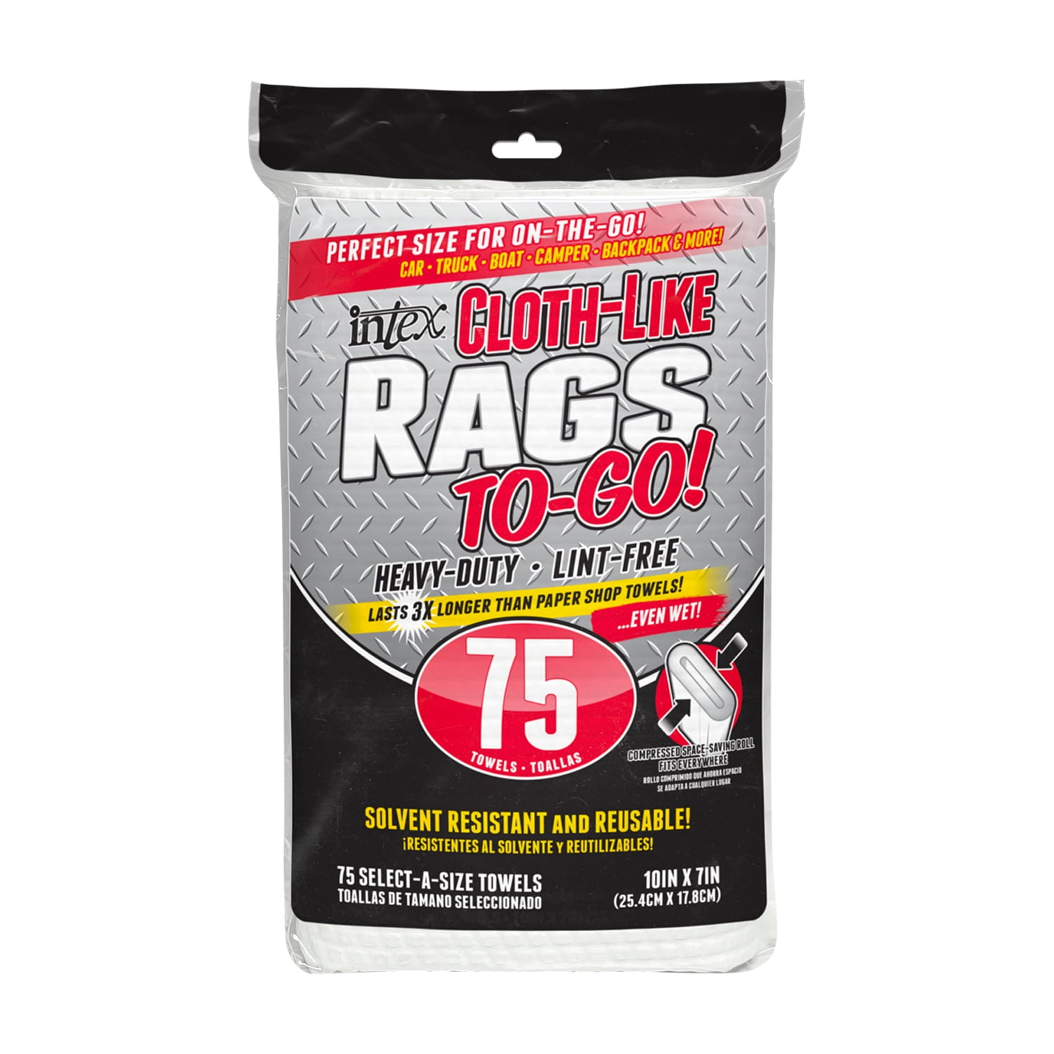 Intex DIY Cloth-Like Cleaning Rags, 75 Count - Walmart.com