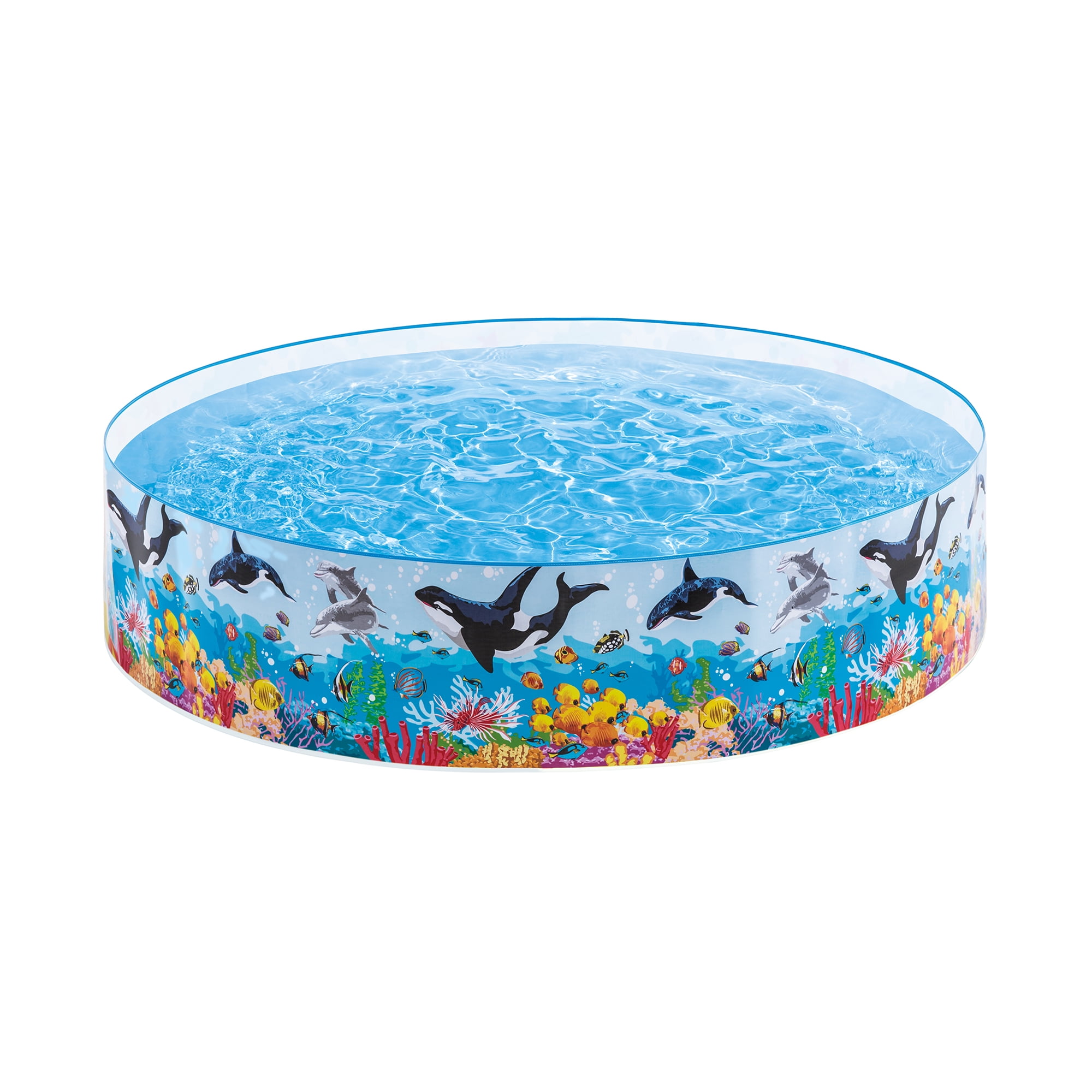 Intex Deep Blue Sea 8FT x 18IN Round Snapset Swimming Pool - Walmart.com