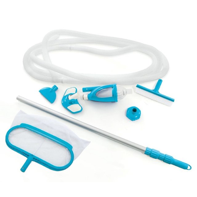 Intex Deluxe Cleaning Maintenance Swimming Pool Kit with Vacuum & Pole ...