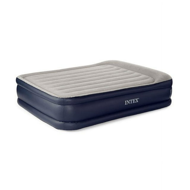 Intex Deluxe Pillow Rest Raised Blow Up Air Bed Mattress w/ Built In ...