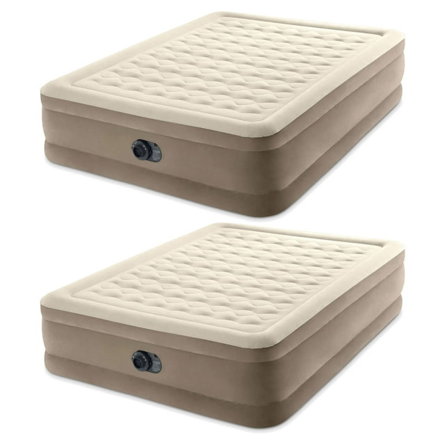 Intex Dura-Beam Deluxe Ultra Plush Air Bed w/Built-in Pump, Queen (2 Pack) - Walmart.com