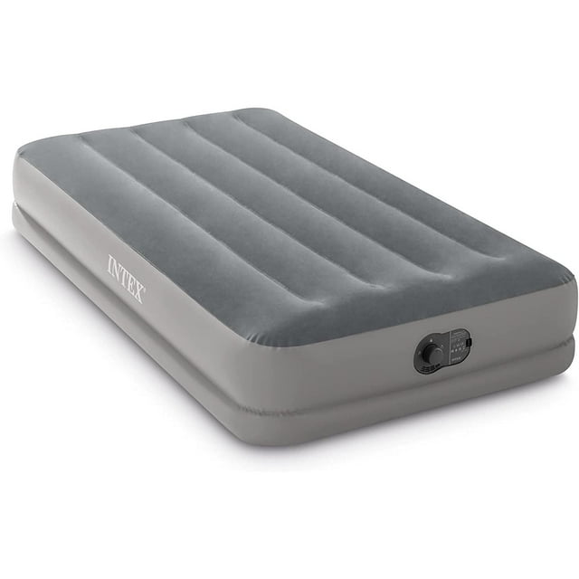 Intex Inflatable Air Bed, Fiber-Tech Twin Size Air Mattresses with USB ...
