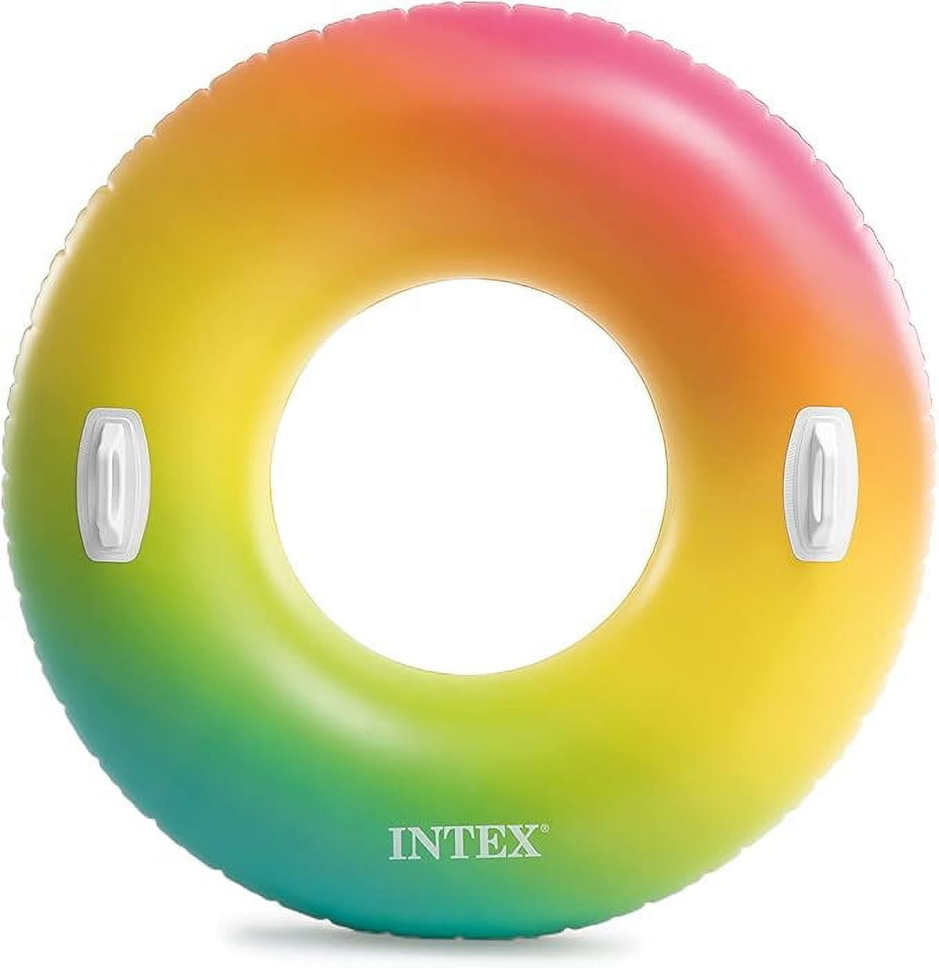 Intex Easy On and Off Handles Unisex Pool Ring Float, Pvc, Whirl, 40 ...