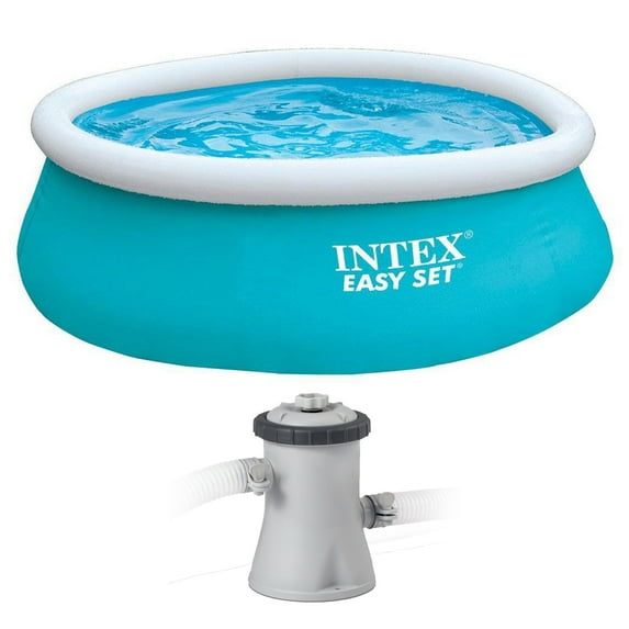 "Intex Quick Set 6' x 20"" Inflatable Swimming Pool with 330 GPH Air ...