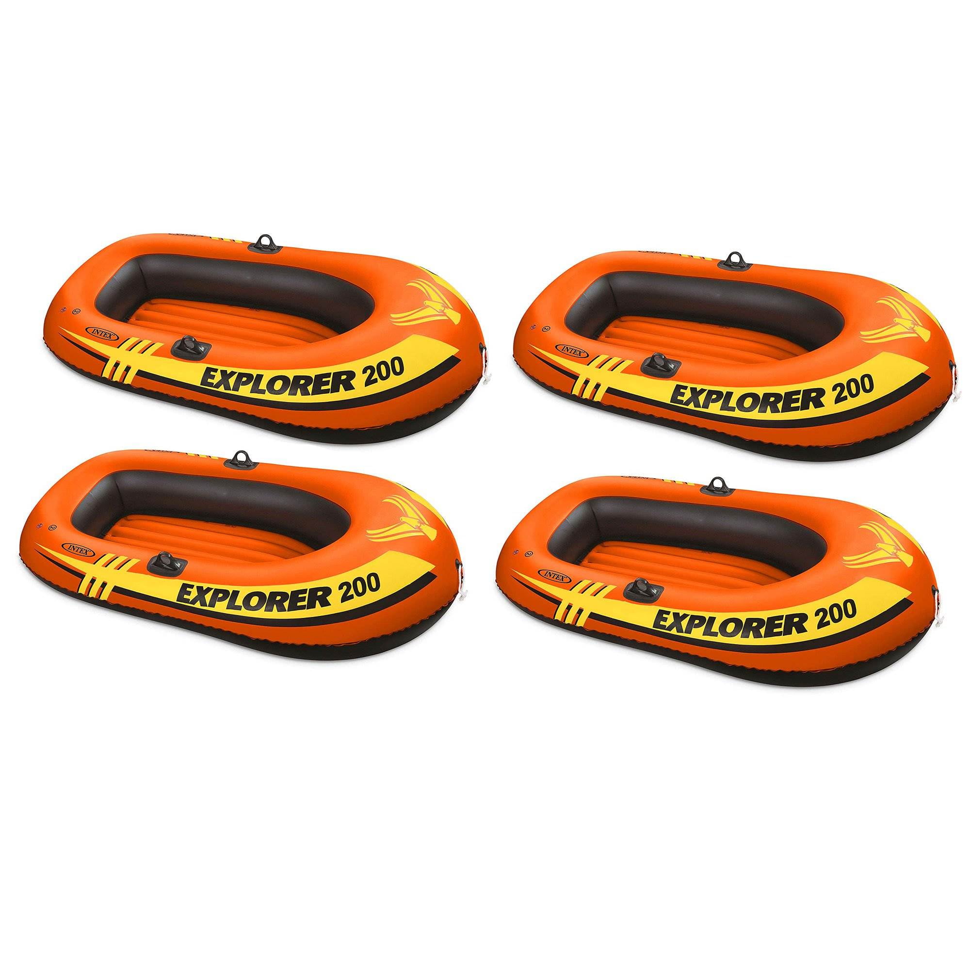 Intex Explorer 200 Inflatable Youth Pool Boat Raft (Raft Only) (4 Pack ...