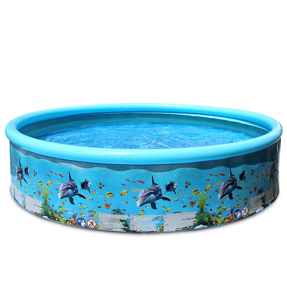 Folding Pool for Babies Kids Adults Portable Inflation Free Round ...