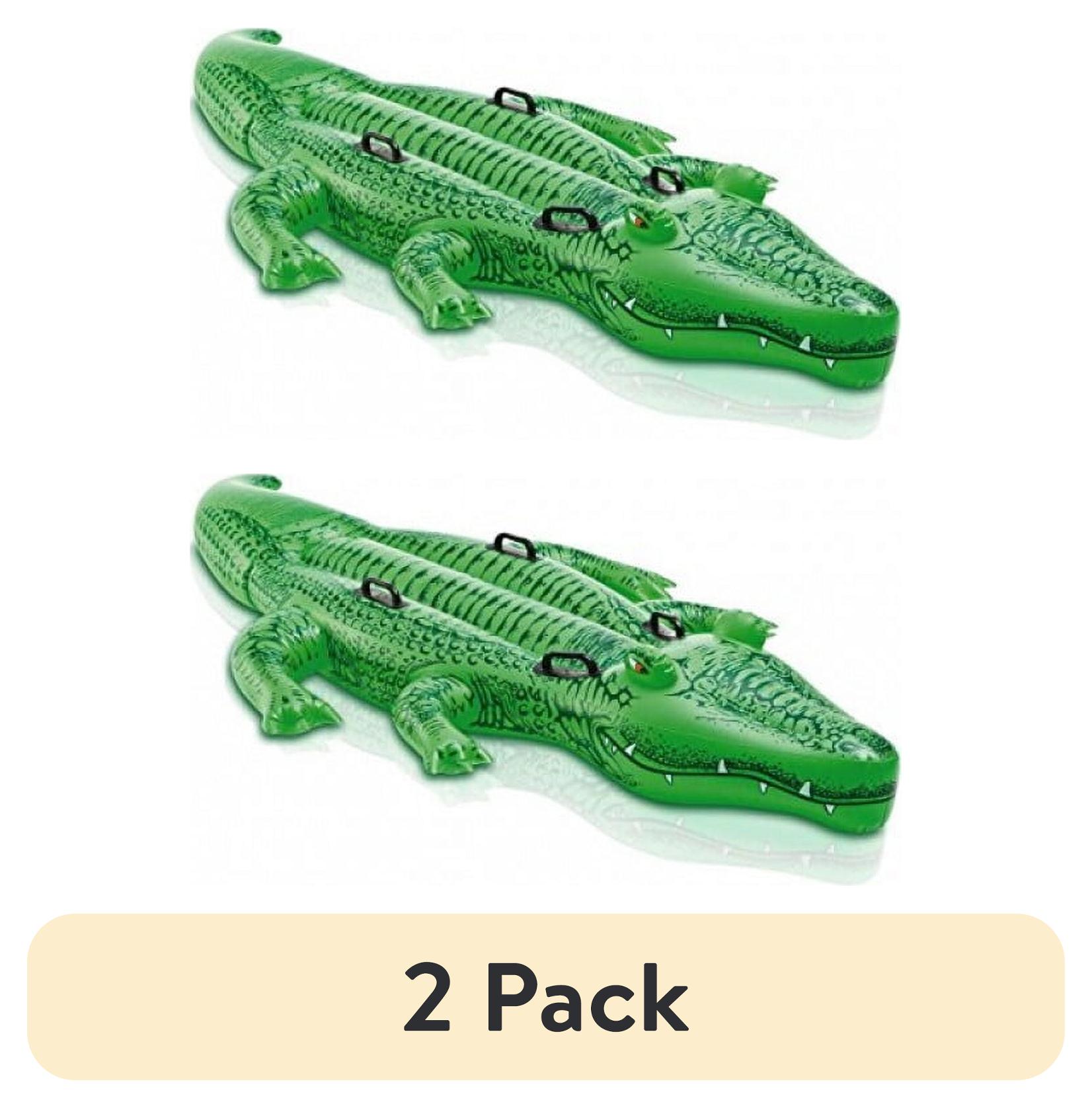 (2 pack) INTEX Giant Gator Inflatable Pool Float 80" x 45" w 2 Heavy ...
