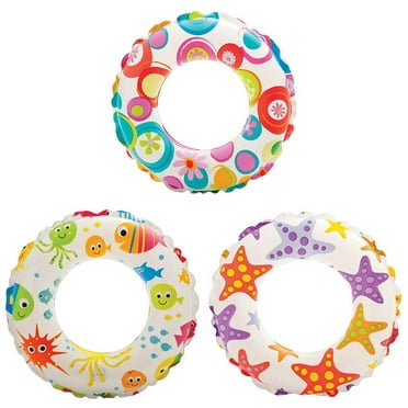 Intex Colorful Transparent Inflatable Swimming Pool Tube Raft (12-Pack ...