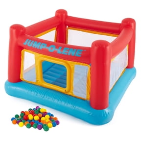 Intex Inflatable Indoor Bouncy Blow Up Jump-O-Lene Bounce House for ...