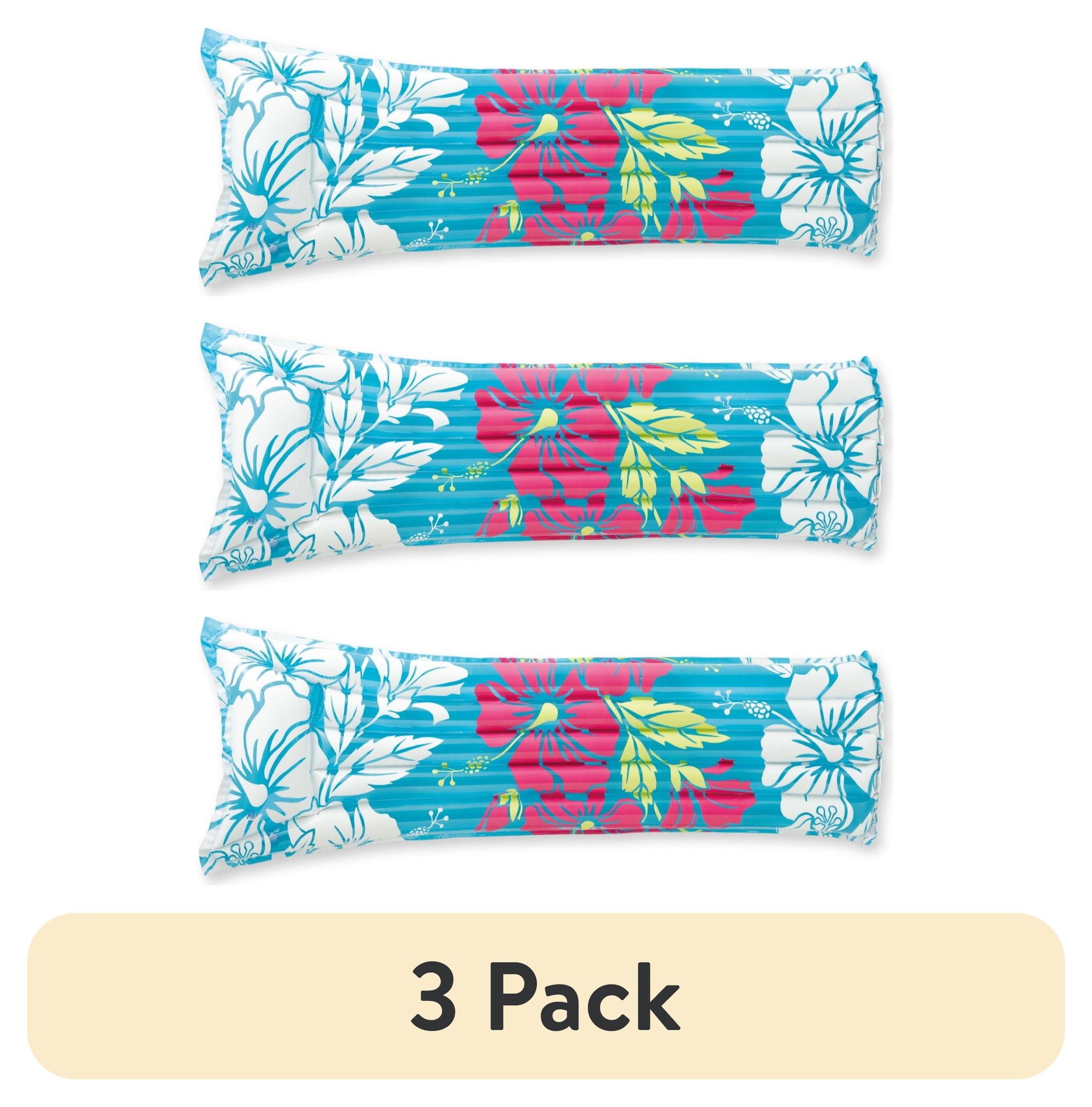 (3 pack) Intex 72" x 27" Fashion Mat Pool Float with Built-In Pillow ...