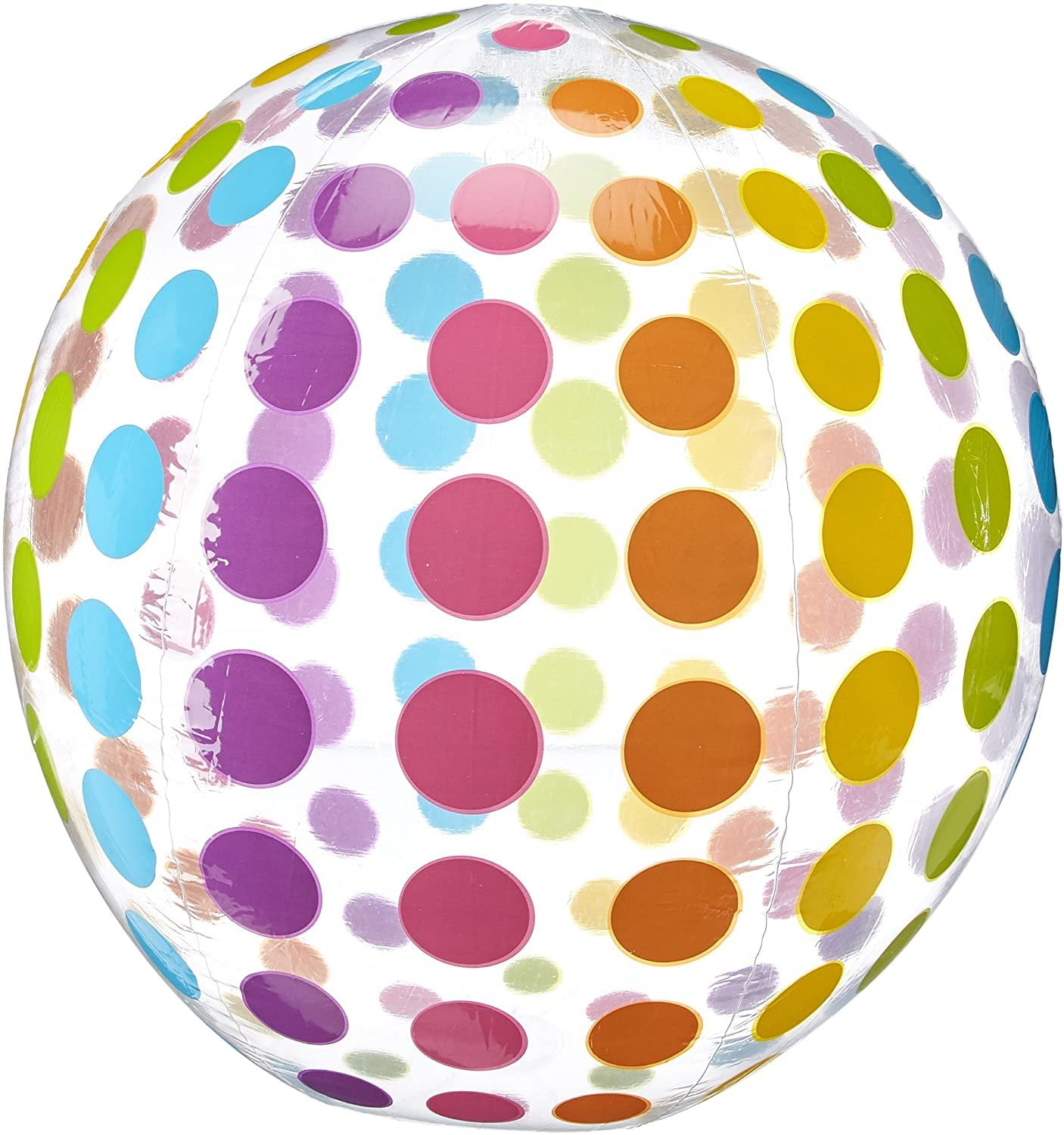 Intex Jumbo Inflatable Colorful Polka Dot Giant Beach Ball Set of 2 ...