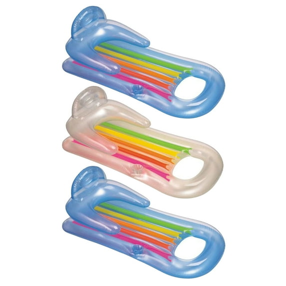 Intex King Kool Lounge Inflatable Swimming Pool Lounger with Headrest ...