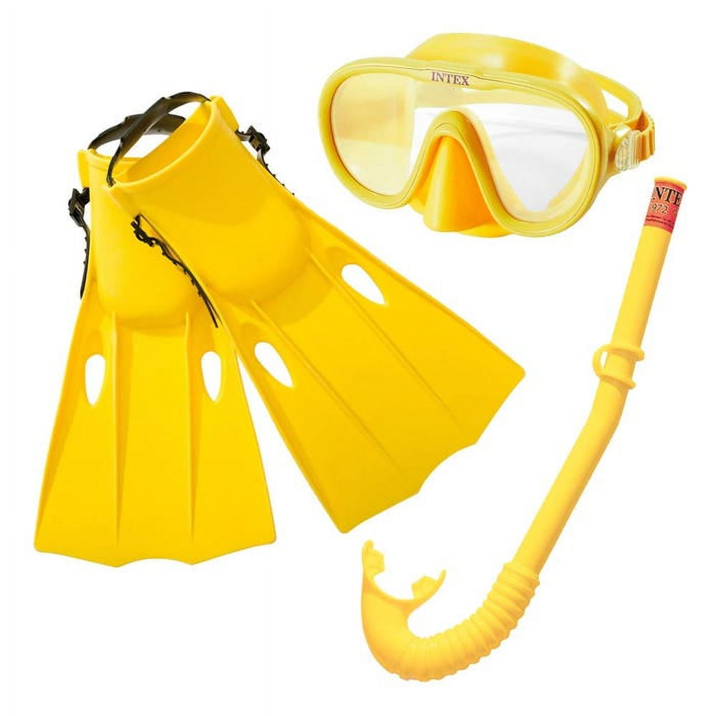 Intex Master Class Swim Mask, Snorkel and Fins Set Ages 8+, Unisex ...