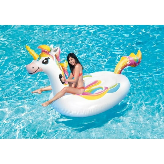 Intex Adults Inflatable Big Giant Mega Unicorn Island Pool Float - Walmart.com