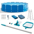 "Intex 15' x 48"" Metal Frame Above Ground Pool Set with Swimming Pump ...
