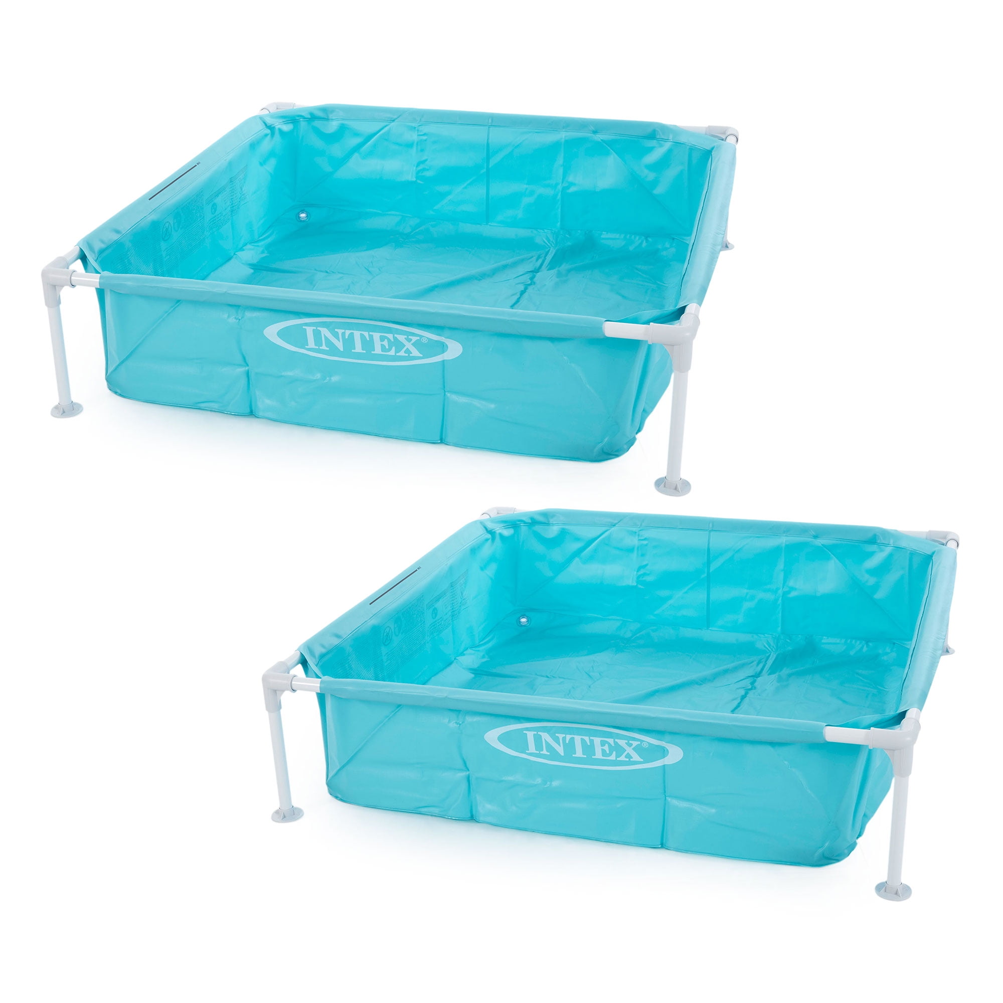 Open Box Intex Mini Frame Kids 48”x 48”x 12” Kiddie Swimming Pool (2 ...