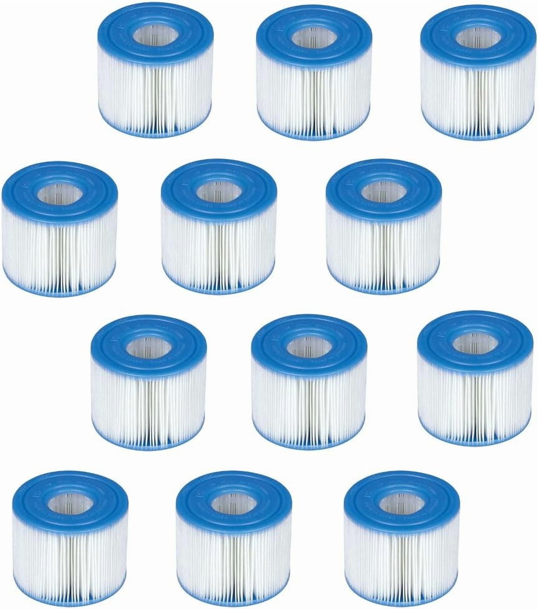 Intex Pool Cartridge Filter Type H 12 Pack for 2015 Pools, 3.6 x 3.6 x ...