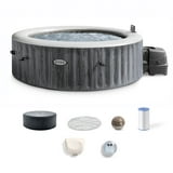 Intex, PureSpa Hot Tub, 85" x 28", Greywood Deluxe with Cover - Walmart.com