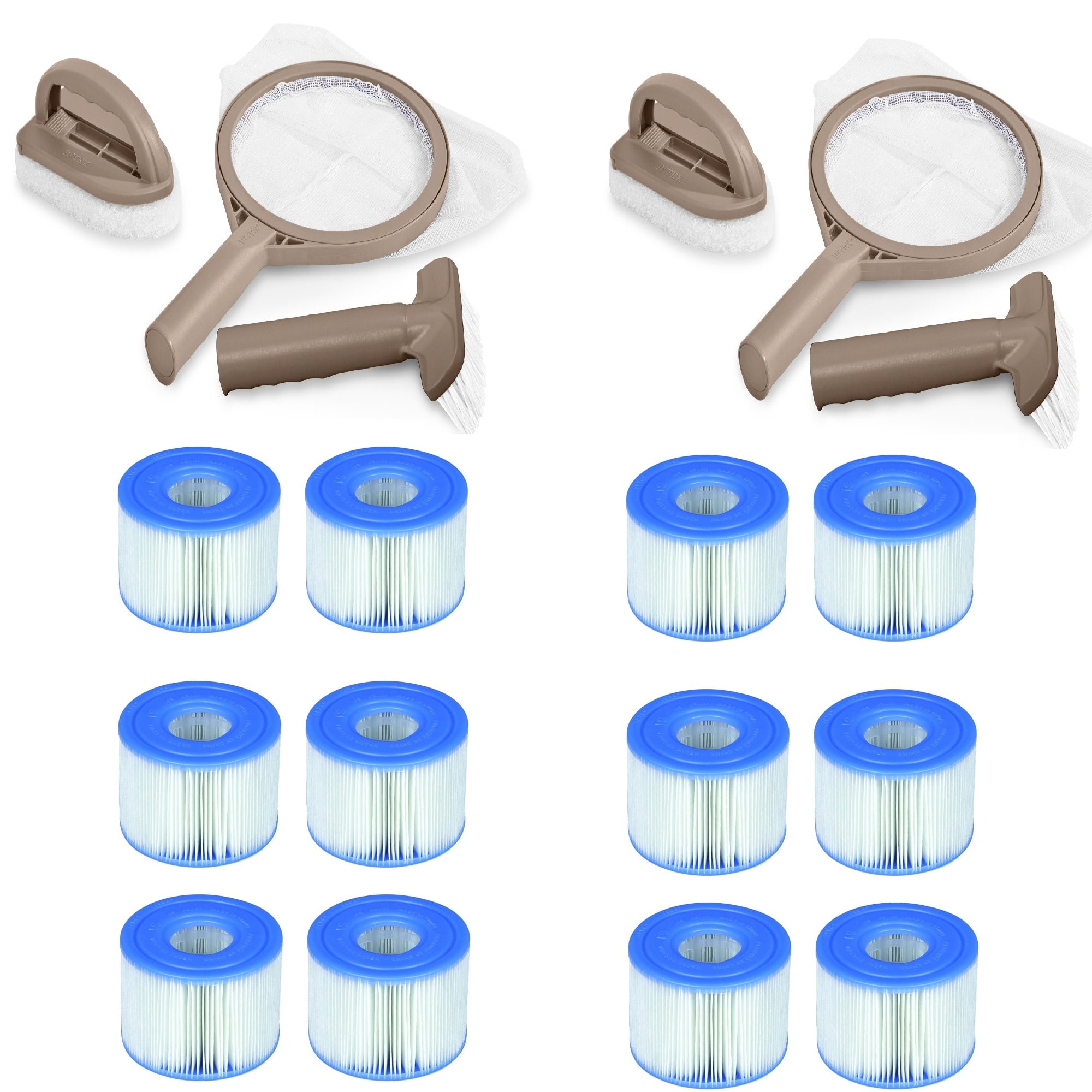 Intex PureSpa Hot Tub Maintenance Kit (2) & Type S1 Filter Cartridges ...