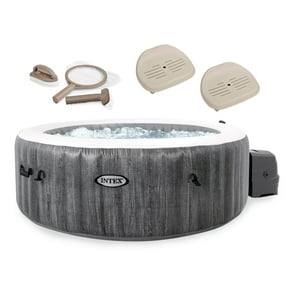 Intex PureSpa Plus 77x28 Inch Inflatable Ground Hot Tub w/ Bubble Pump ...