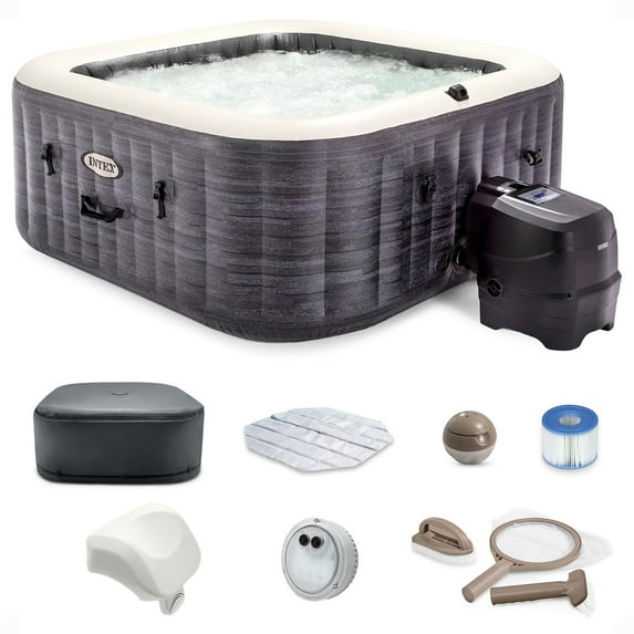 Intex PureSpa Plus Inflatable 4-Person Hot Tub with Easy-to-Use Control ...