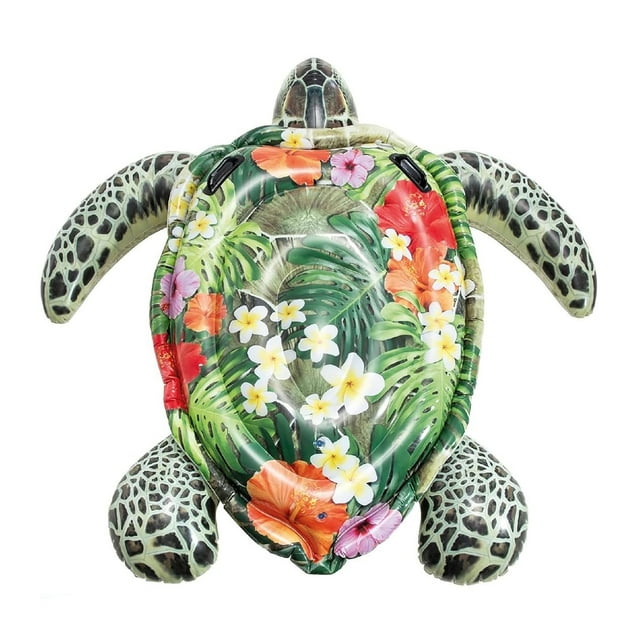 Open Box Intex Realistic Sea Turtle Inflatable Ride-On Float with ...
