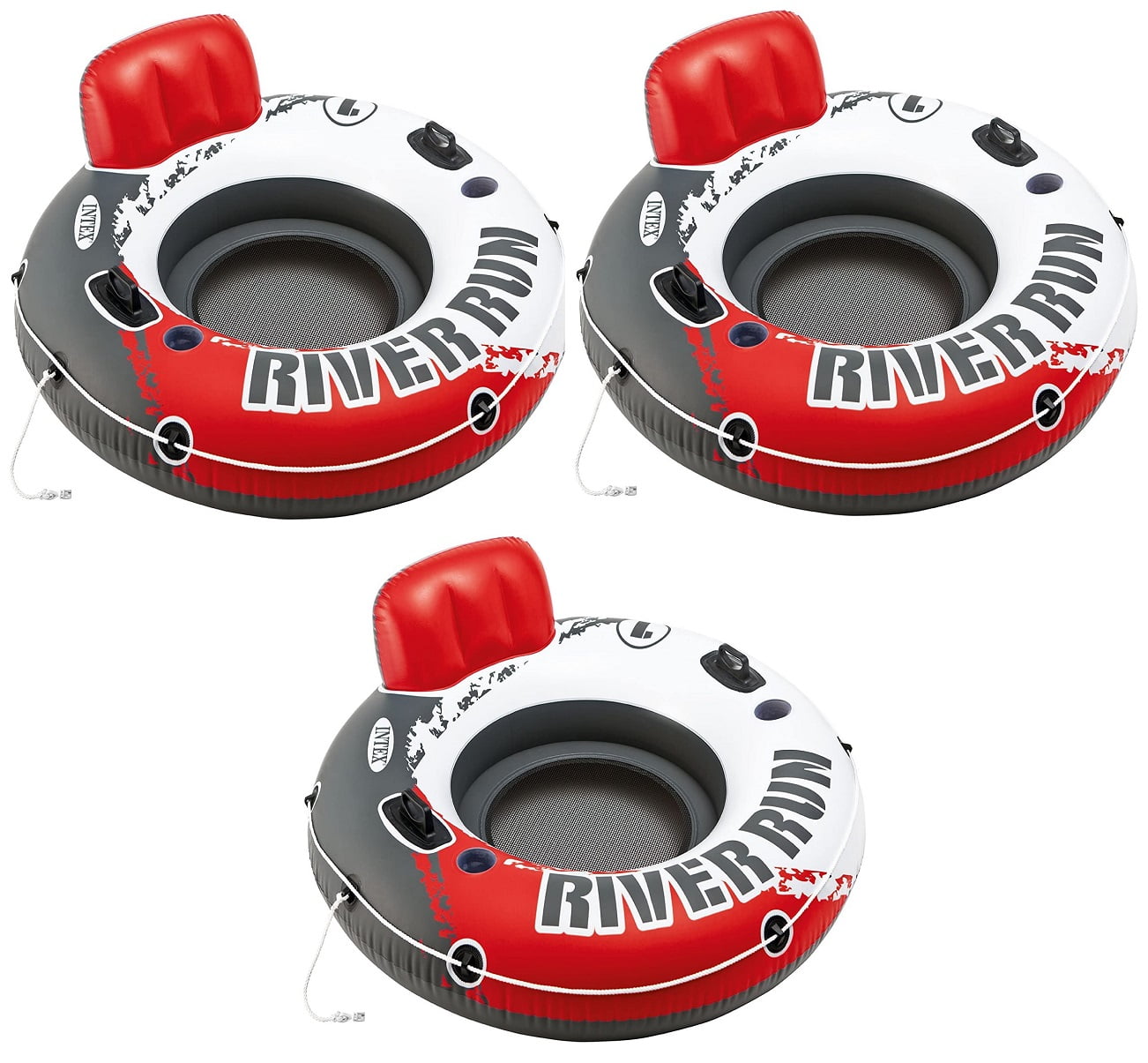 Intex Red Fire Edition River Run 1 Inflatable Floating Lake Tube 53 ...