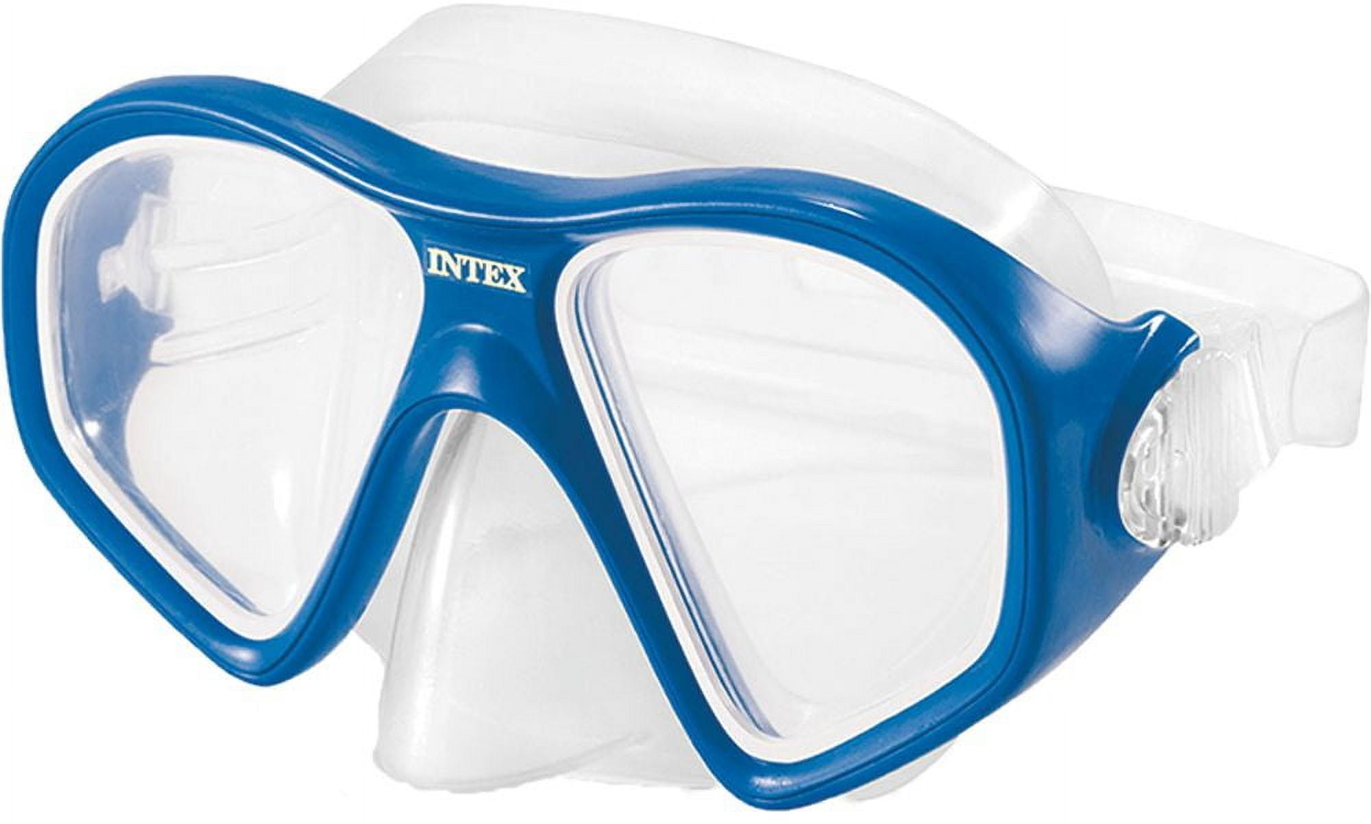 Intex Reef Rider Polycarbonate Sport Swim Mask Unisex Blue Ages 14 ...