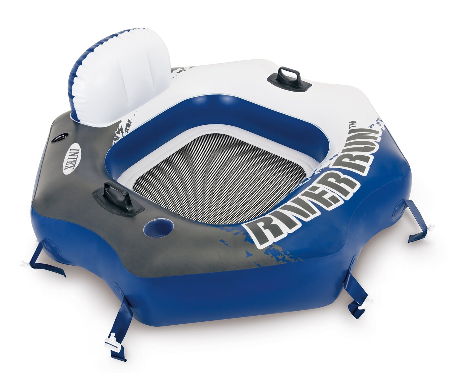 Intex River Run Connect Inflatable Pool Float Tube with Handles for ...