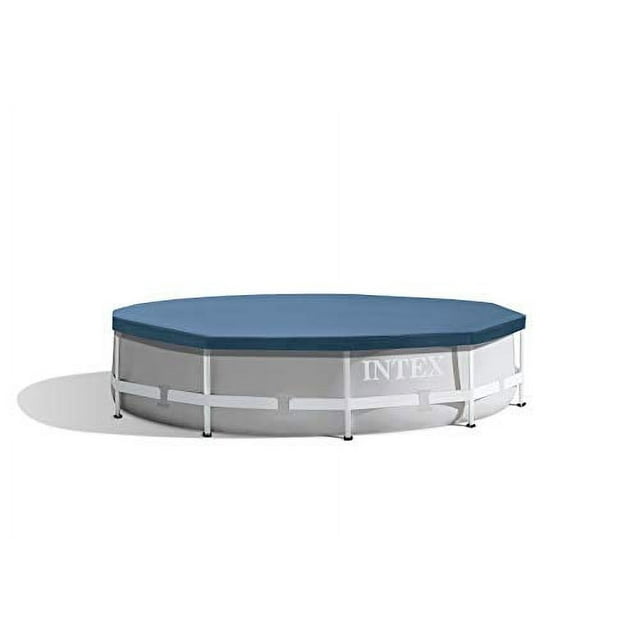 Intex 10ft Round Metal Frame Swimming Pool Cover, Blue - Walmart.com